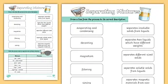 Separating Mixtures Activities | twinkl.co.uk