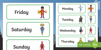 Days of the Week Cards | twinkl.co.uk