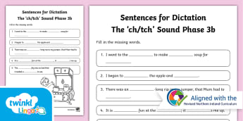 'ch/tch' sound Phase 3b - Stage 5/6 Phonics - Linguistic Phonics ...