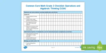 Third Grade Checklists | twinkl.com