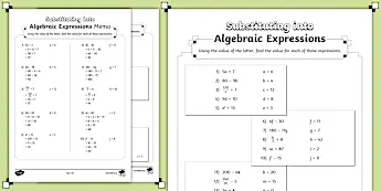 Algebraic Expressions Resources | twinkl.com.au