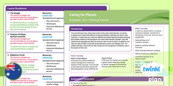 Year 1 HASS Geography PlanIt Caring for Places - Twinkl