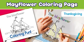 Mayflower Coloring Pages | twinkl.com