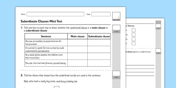 Main and Subordinate Clauses | KS2 Grammar