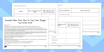 How to Train Your Dragon - Cressida Cowell Primary Resources