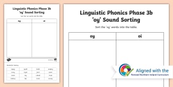 'oy' sound Phase 3b - Stage 5/6 Phonics - Linguistic Phonics - Resources