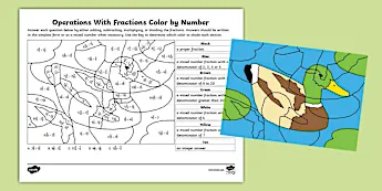 6th Grade Color By Number • Twinkl.com
