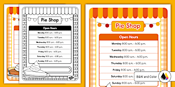 Pie Shop Dramatic Plays | twinkl.com