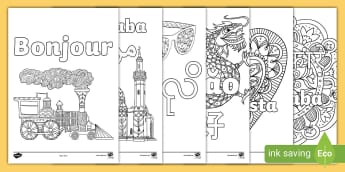 Printable Countries Of the World Colouring Sheets for Kids