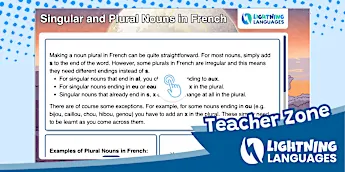 French Plural Nouns | twinkl.ca