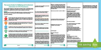Assessment & Targets The Leuven Scales Early Years (EYFS) - Primary