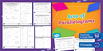 Areas of Parallelograms | twinkl.com