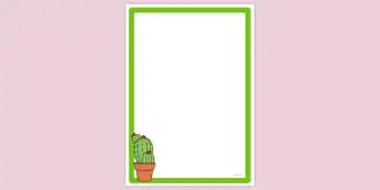 Cactus Page Borders | twinkl.co.uk
