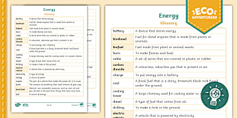 Year 2 | Energy | Sustainability - Twinkl
