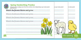 Spring Handwriting Sheets | twinkl.com.au