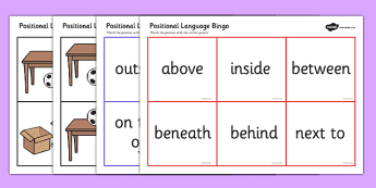 Positional Language Bingos | twinkl.co.uk