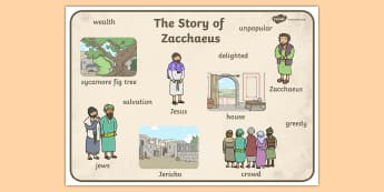 Bible Stories Zacchaeus the Tax Collector Primary Resources - KS2