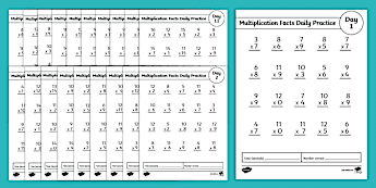 Multiplication Facts Sheets | twinkl.com