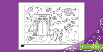 Space Colouring Sheet Activities for Kids | Twinkl Parents
