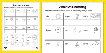Antonyms Worksheets | twinkl.com