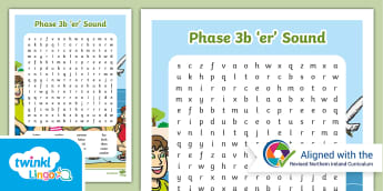 'er' sound Phase 3b - Stage 5/6 Phonics - Linguistic Phonics - Resources