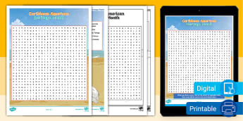 Caribbean American Heritage Month Worksheets | Grade 8 | Twinkl