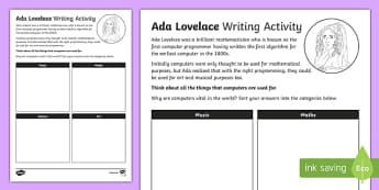Ada Lovelace Day - KS2 Significant Individuals - Twinkl