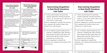 Math Inequalities | twinkl.com