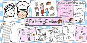 Fun activities based on the nursery rhyme Pat a Cake.