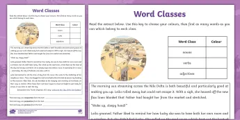 Word Classes Worksheets | twinkl.co.uk