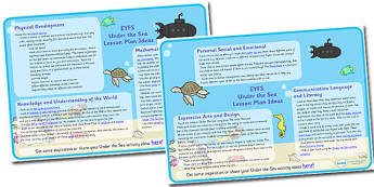 Under the Sea Lesson Planning (EYFS) - Primary Resources