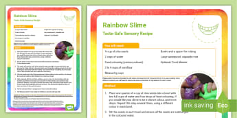 Sensory Activities and Games - Taste-Safe Recipes - Twinkl