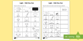 Light Science Worksheets | twinkl.com.au
