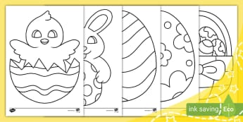 Easter Colouring Activities - Twinkl