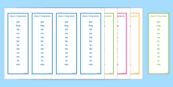 Tricky Words Bookmarks | twinkl.com.au