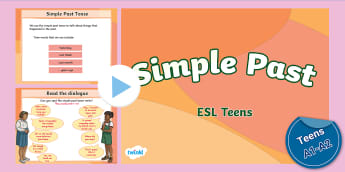 Simple Past Tense - ESL Resources & Activities - Twinkl