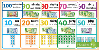 Māori Numbers - Te Reo Māori Resources - Years 3 - 4 - NZ