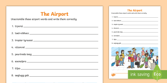 Airport Worksheets | twinkl.com.au