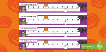 Halloween Number Lines | twinkl.com.au