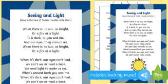 Light and Dark - Early Years Songs and Rhyme Resources