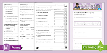 Year 3 NAPLAN Language Conventions Test Resources | Twinkl
