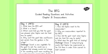 The BFG - Roald Dahl Primary Resources- The BFG Activities