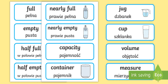 Capacity Word Cards | twinkl.com.au