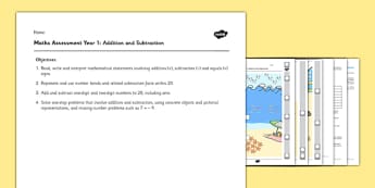 Maths Year 1 Primary Resources - Assessment Tests Maths Primary R