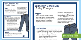 Jeans for Genes Day - Down Syndrome - SEND - Twinkl