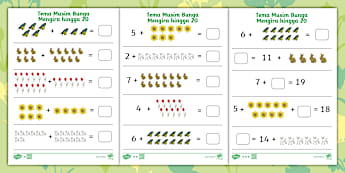 Koleksi Lembaran Kerja Matematik Prasekolah - Twinkl
