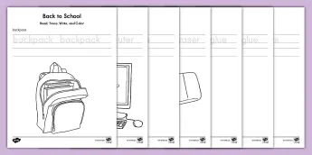 Trace and Color Worksheets | twinkl.com
