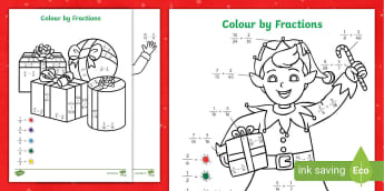 Fractions Colouring - Twinkl