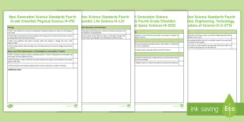 Fourth Grade Checklists | twinkl.com
