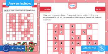 Sudoku Puzzles | twinkl.co.uk